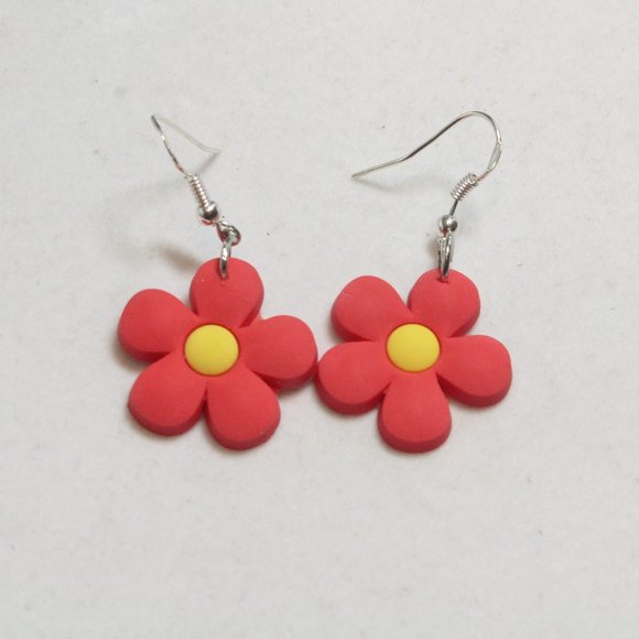 Jewelry | Katy Perrys Picks Daisy Red Yellow Rave Retro Mod Earrings ...